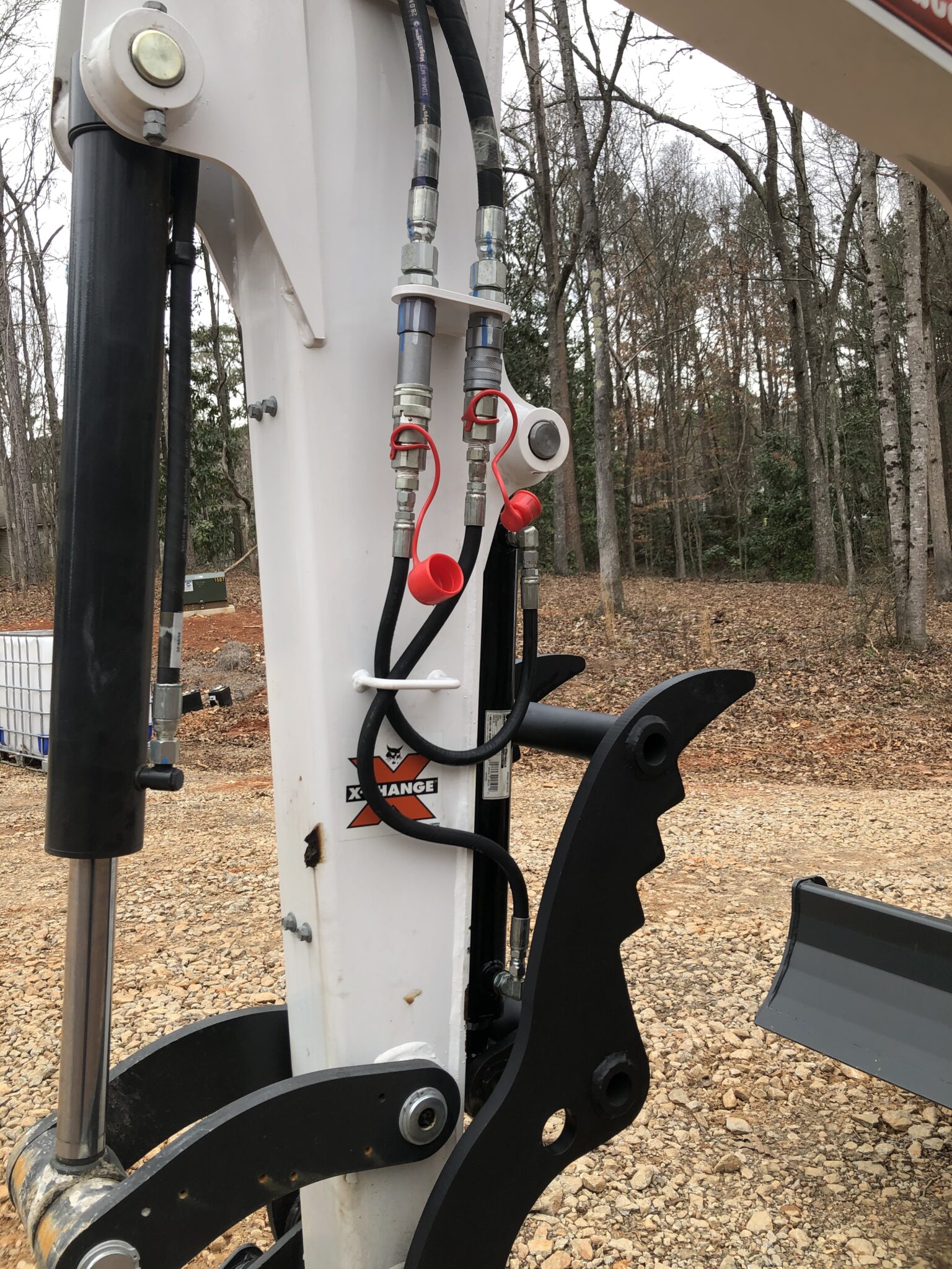 Bobcat E42-E45-E50-E55-E60 Pin-on Hydraulic Excavator Thumb w/ Hoses - Ox Thumbs